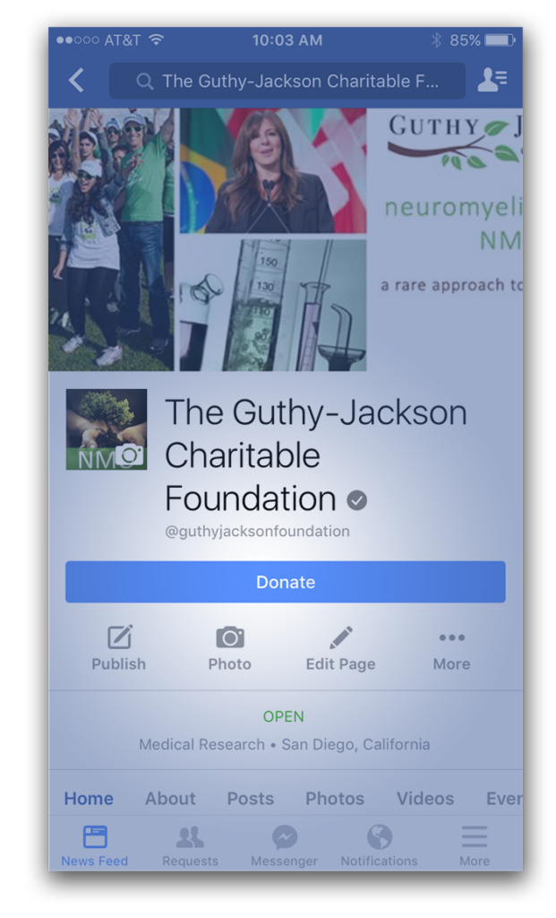 Donate to NMO Research with Facebook - The GJCF