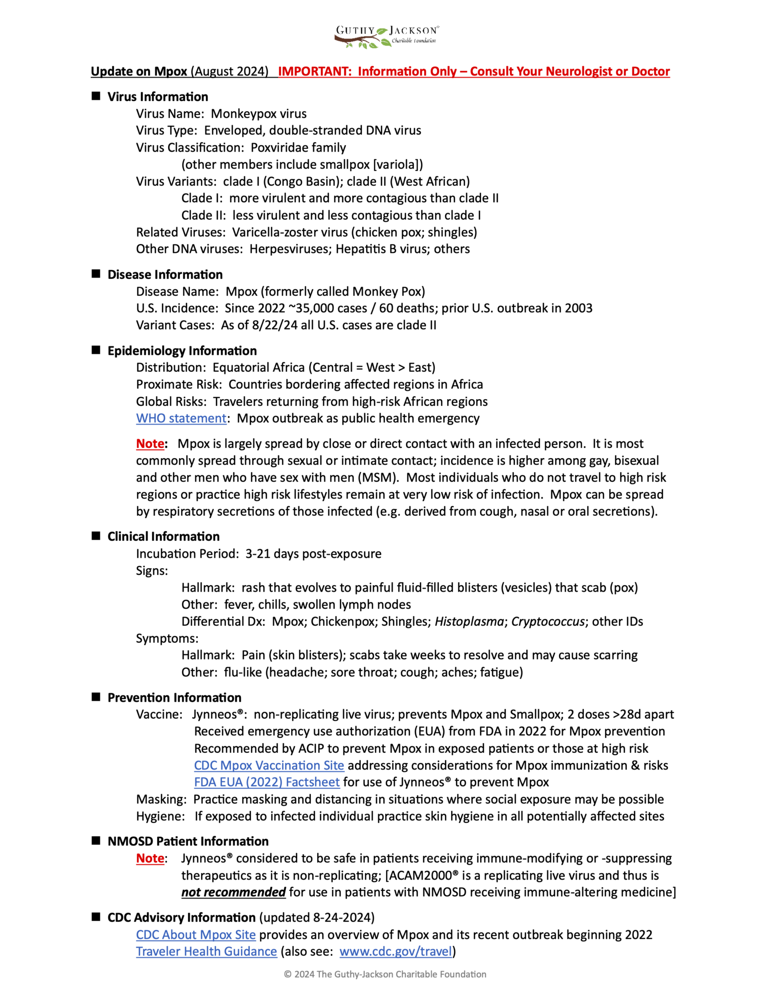 The Guthy-Jackson Charitable Foundation | Funding NMO Research